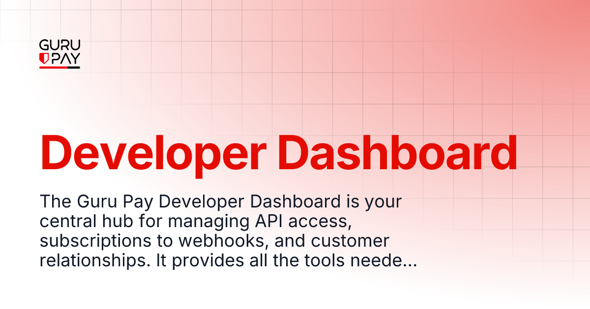 Developer Dashboard | Documentation